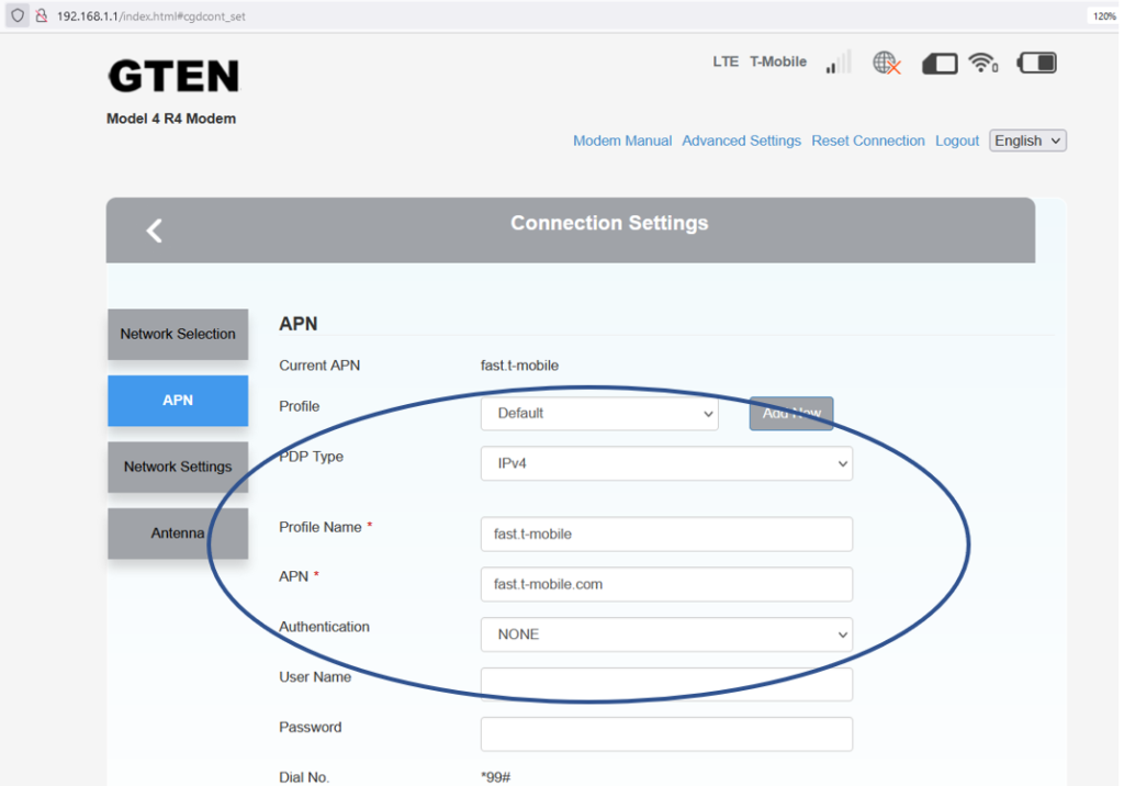 Setting your APN – Infinite Internet Corporation
